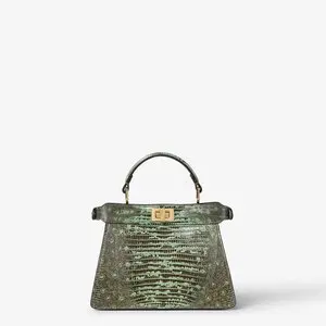 Fendi Peekaboo® Iseeu Petite Jade Green Lizard Leather Bag